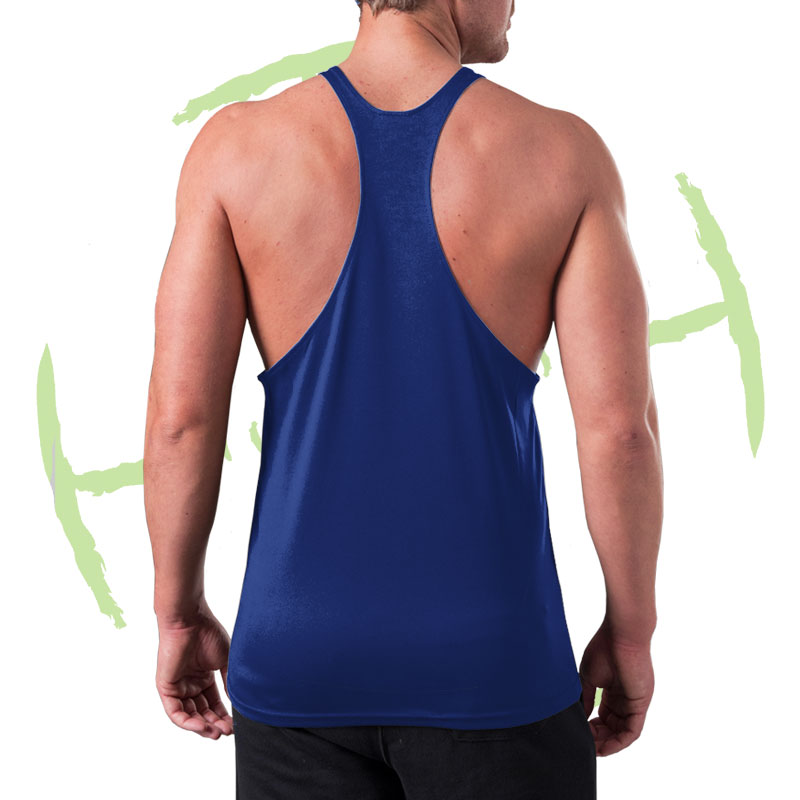 Mens 'Cool fabric' Musle Vests : BLUE SNIPER MUSCLE VEST